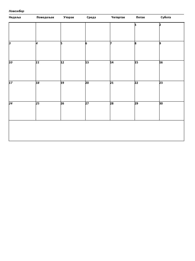 Mesecni Planer | PDF