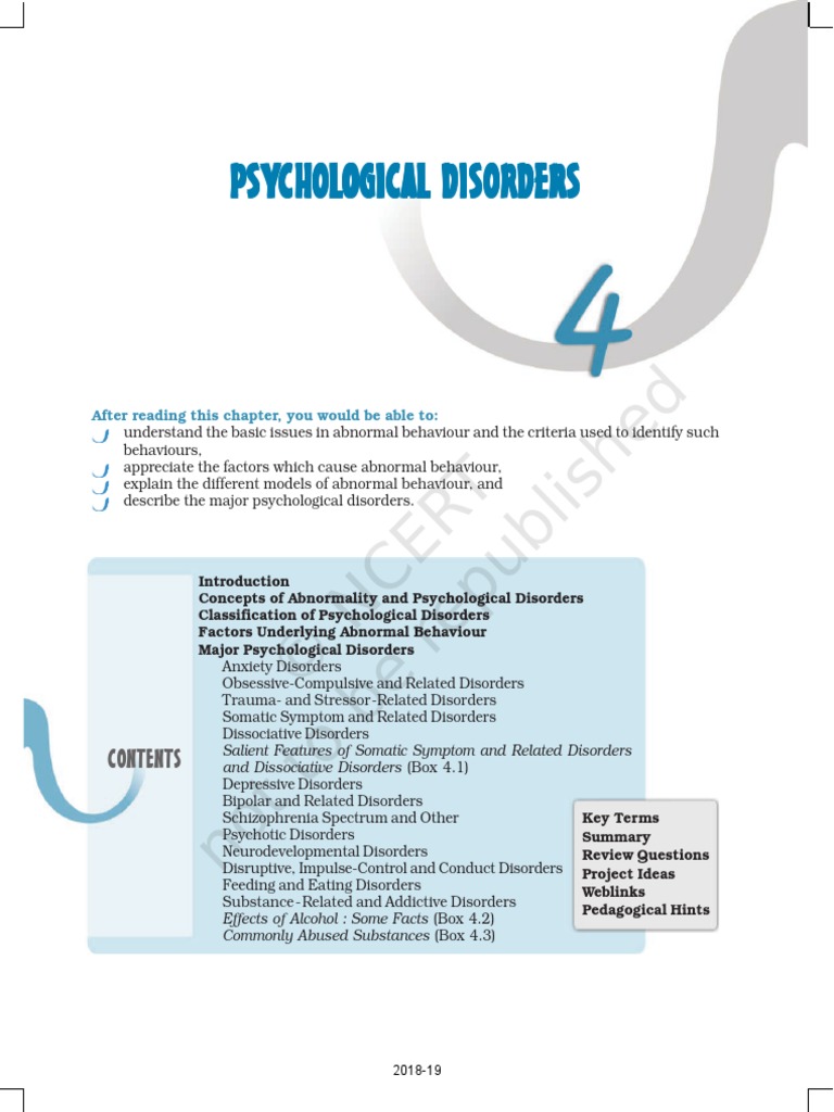Psychology Chapter 4 PDF | PDF | Mental Disorder | Anxiety Disorder