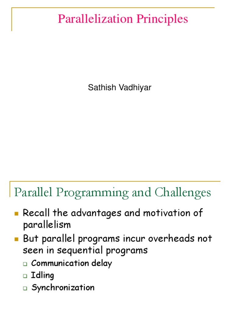 Parallelization Principles Pdf Parallel Computing Scalability