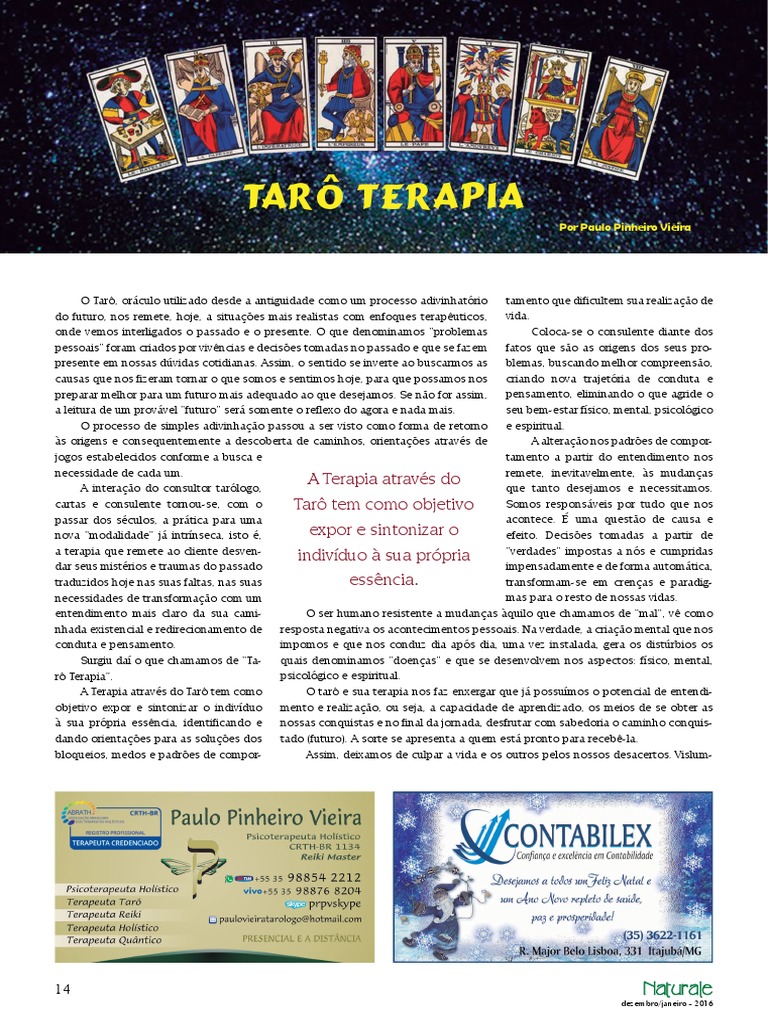 Tarô Terapia: Transformação Pessoal | PDF | Pensamento | Psicoterapia