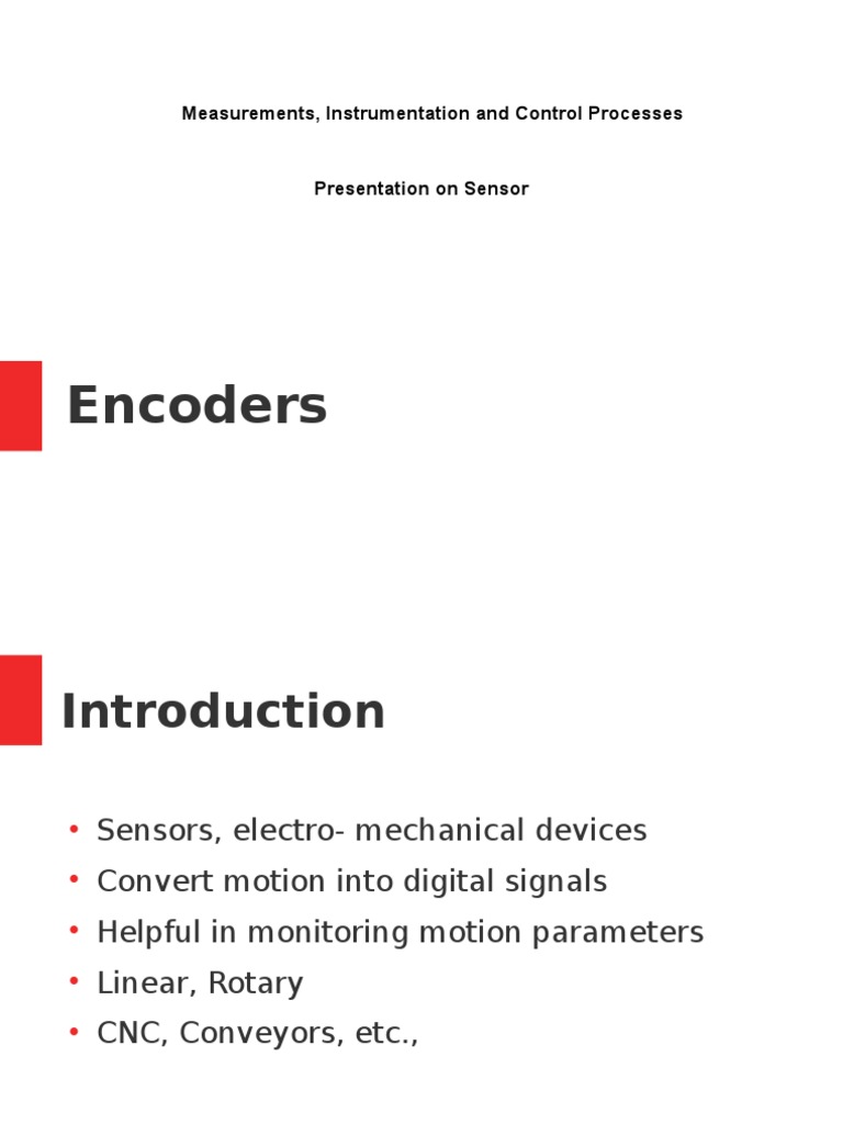 Encoders: Measurements, Instrumentation and Control Processes | PDF ...