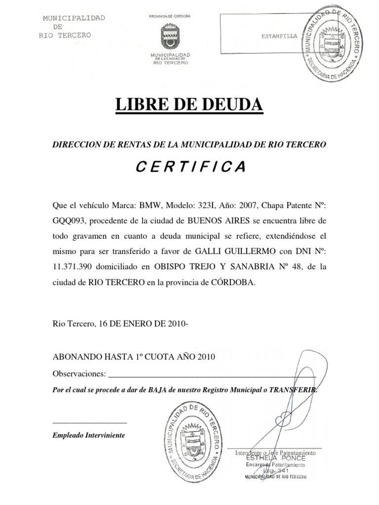 Libre de Deuda | PDF