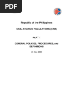 Philippine Civil Aviation Regulations (PCAR) - Part 1 Summary | PDF ...