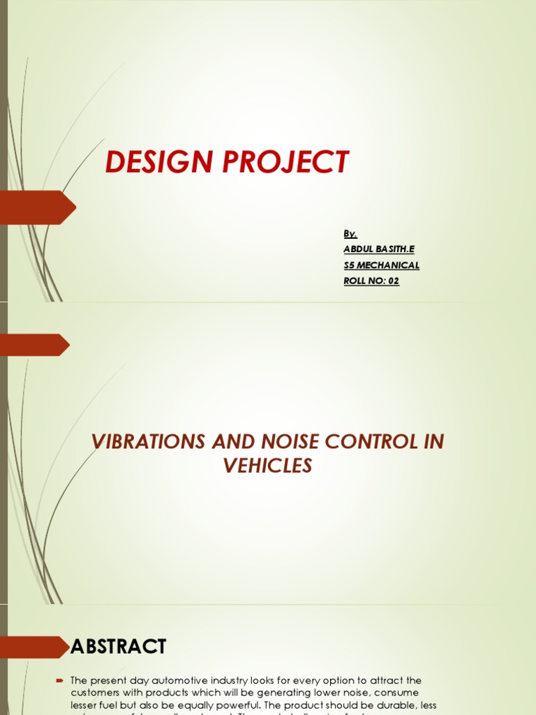 Vibration and Noise Controll in Vehicles | Download Free PDF | Internal ...