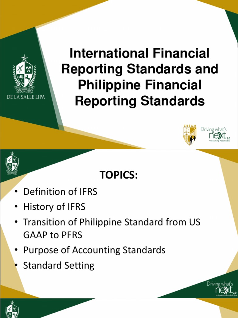 International Financial Reporting Standards and Philippine Financial ...
