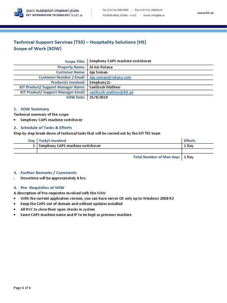 Simphony CAPS Switchover Guide | PDF | Computers | Technology & Engineering