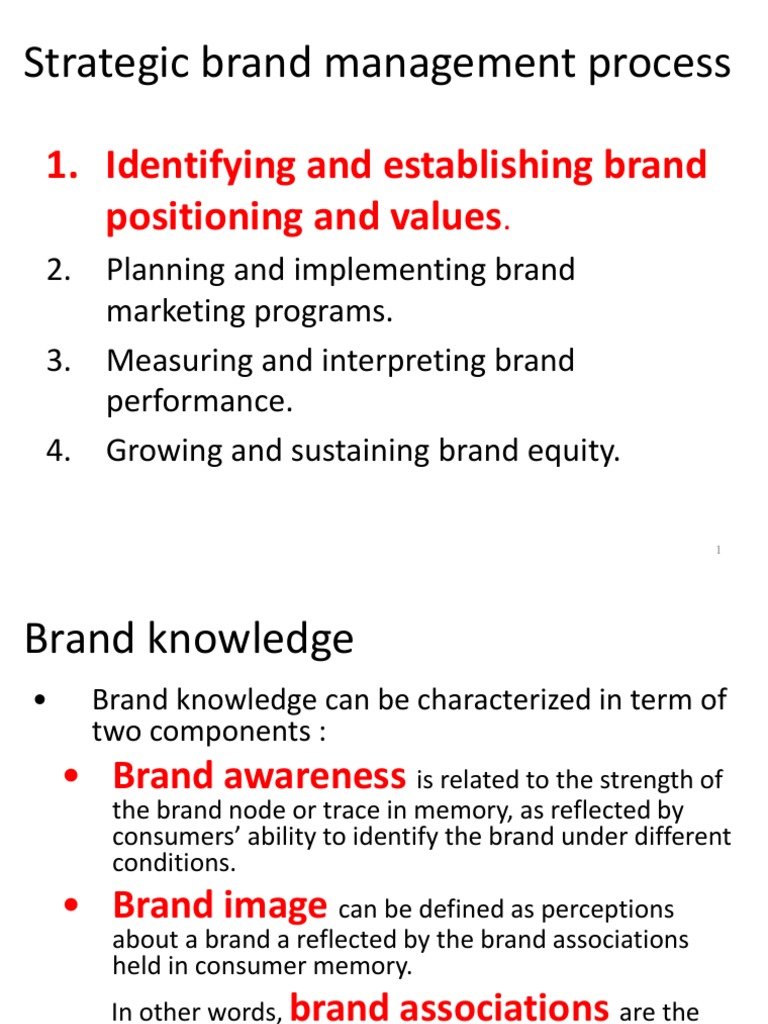 Identifying and Establishing Brand Positioning and Values | PDF ...