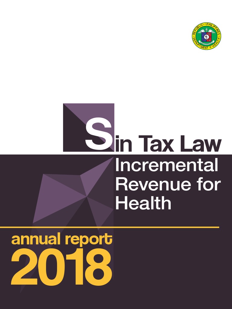 2018 Sin Tax Incremental Revenue Report | PDF | Public Health | Vaccines