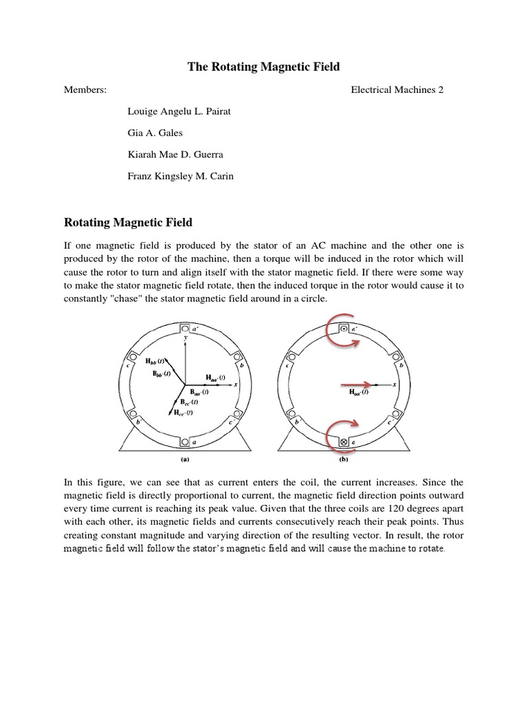 Understanding Rotating Magnetic Fields | PDF | Magnetic Field | Magnetism