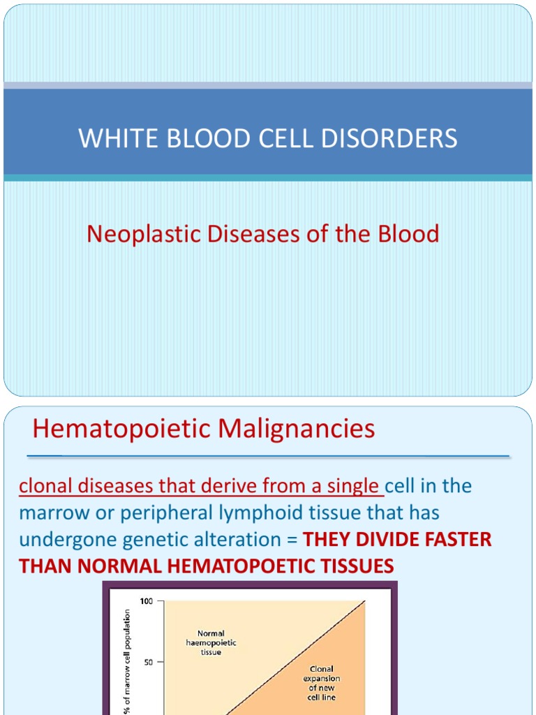 White Blood Cell Disorders: Neoplastic Diseases of The Blood | PDF ...