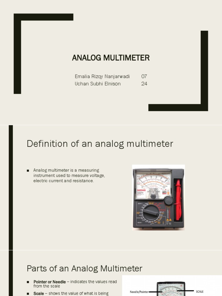 Understanding Analog Multimeters | PDF | Science & Mathematics