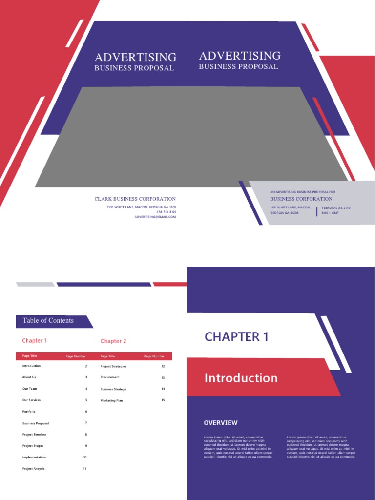 Advertising Business Proposal Overview | PDF | Typography | Text