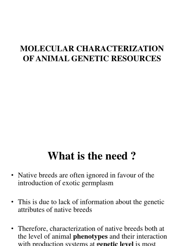 Molecular Characterization of Animal Genetics | PDF | Microsatellite ...
