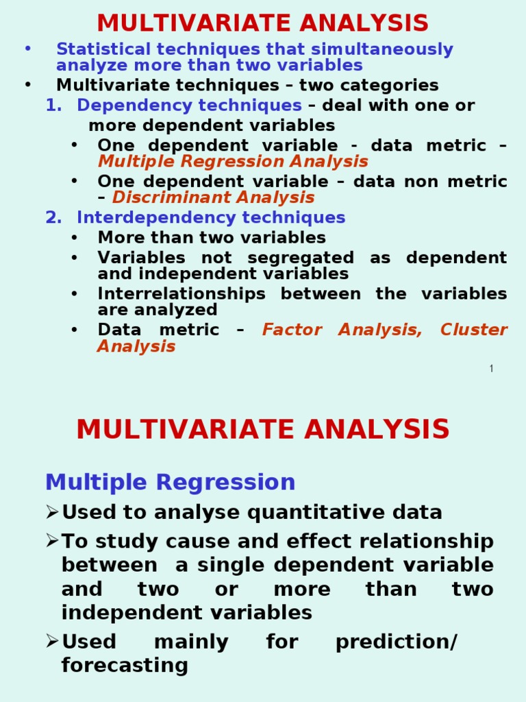 Multivariate Analysis IBS | PDF | Errors And Residuals | Dependent And Independent Variables