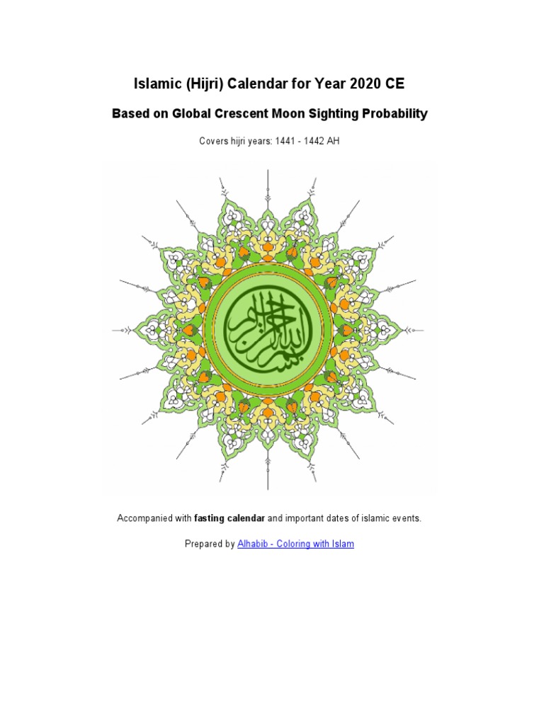 2020 Islamic Calandar | PDF | Monotheism | Semitic Words And Phrases