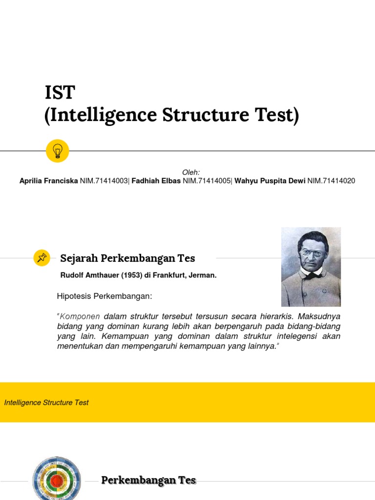 IST (Intelligence Structure Test) | PDF