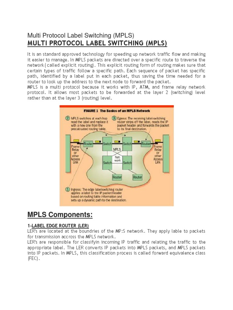 Multi Protocol Label Switching (MPLS) | PDF | Multiprotocol Label Switching | Networking