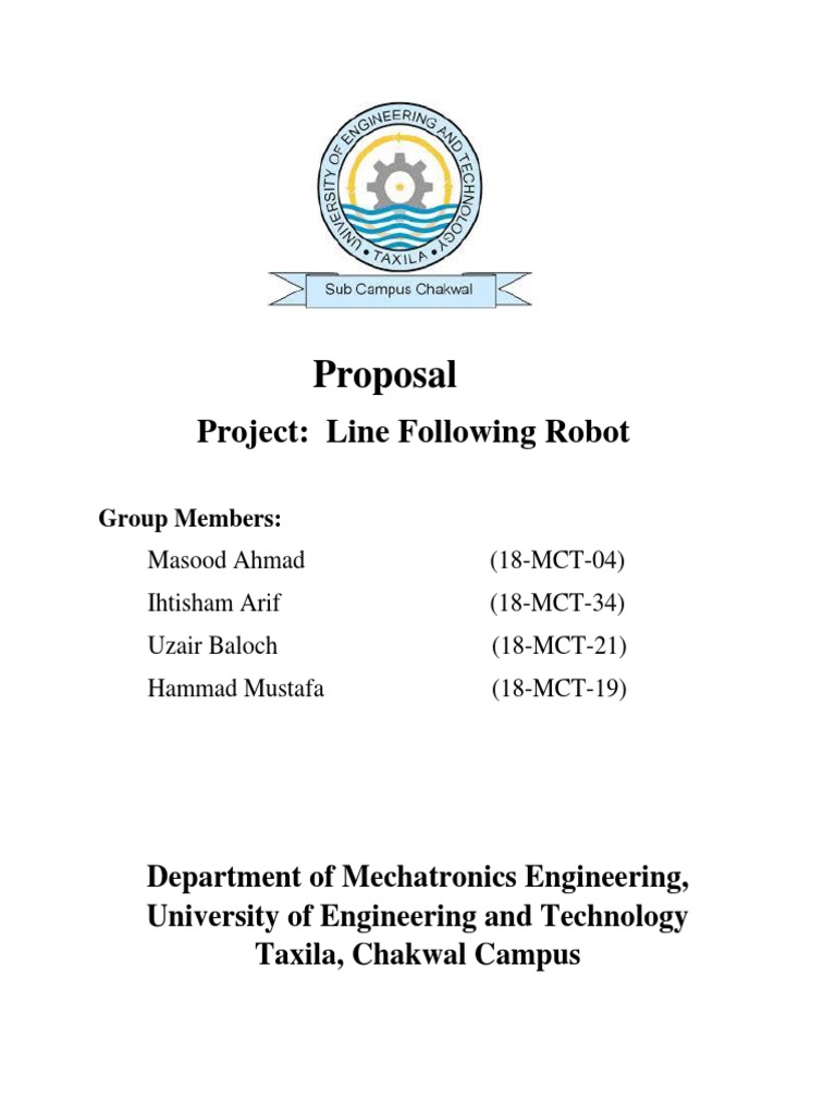 Line Following Robot Project Proposal | PDF