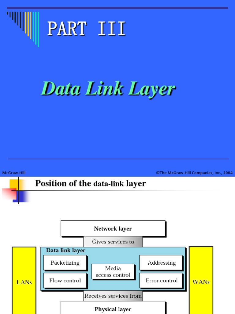 Data Link Layer: Mcgraw-Hill ©the Mcgraw-Hill Companies, Inc., 2004 | PDF | Error Detection And ...