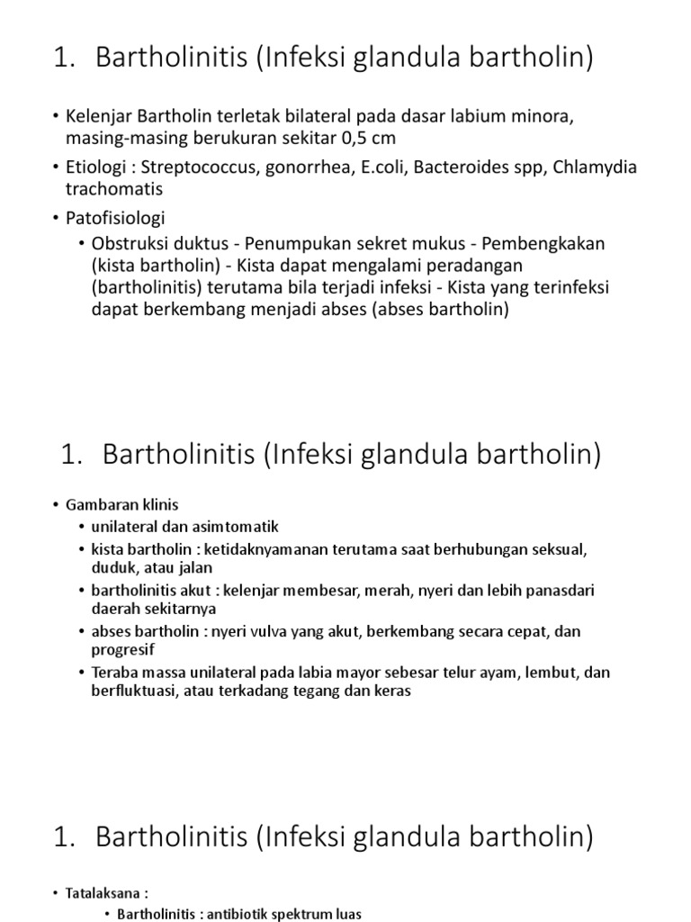 Bartholinitis | PDF