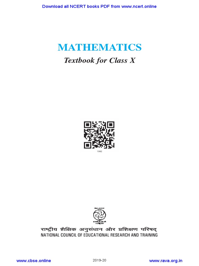 Mathematics: Textbook For Class X | PDF | Polynomial | Equations