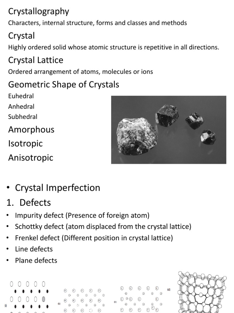 Crystal Structure and Defects Guide | PDF