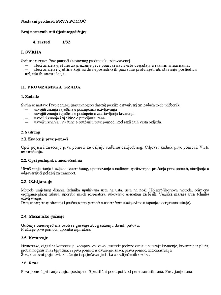 Prva Pomoc | PDF