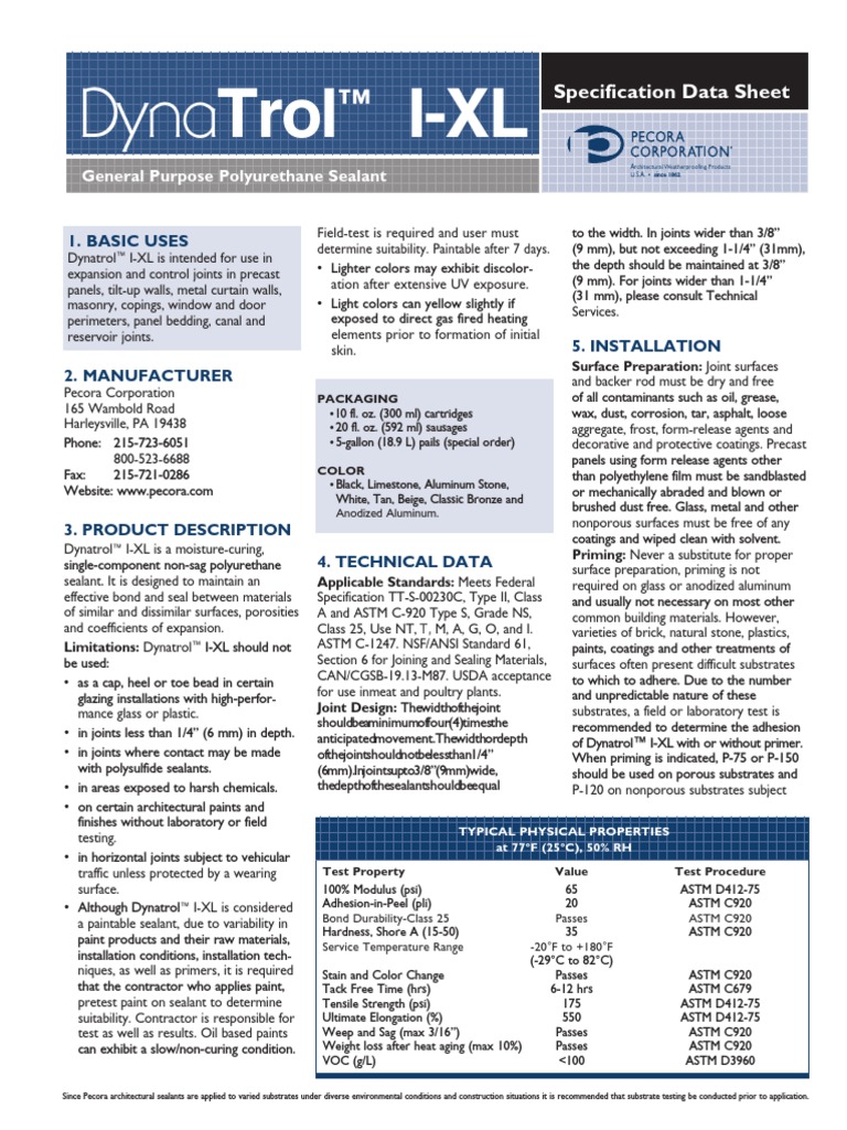 Dynatrol I XL Ds 8 15 | Download Free PDF | Materials | Building ...
