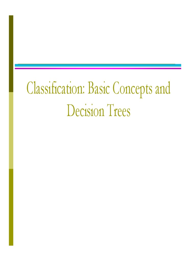 Classification: Basic Concepts and Decision Trees | PDF | Statistical Classification | Applied ...