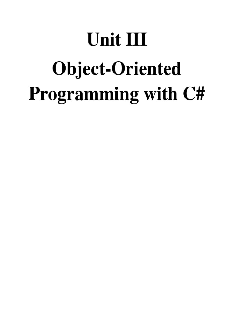 Dotnet and C# | PDF | Method (Computer Programming) | Inheritance (Object Oriented Programming)
