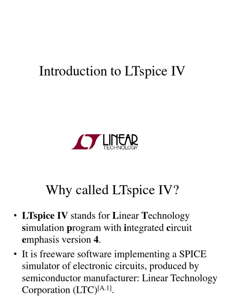 LTspice IV Guide for Engineers | PDF | Digital Electronics | Digital Technology