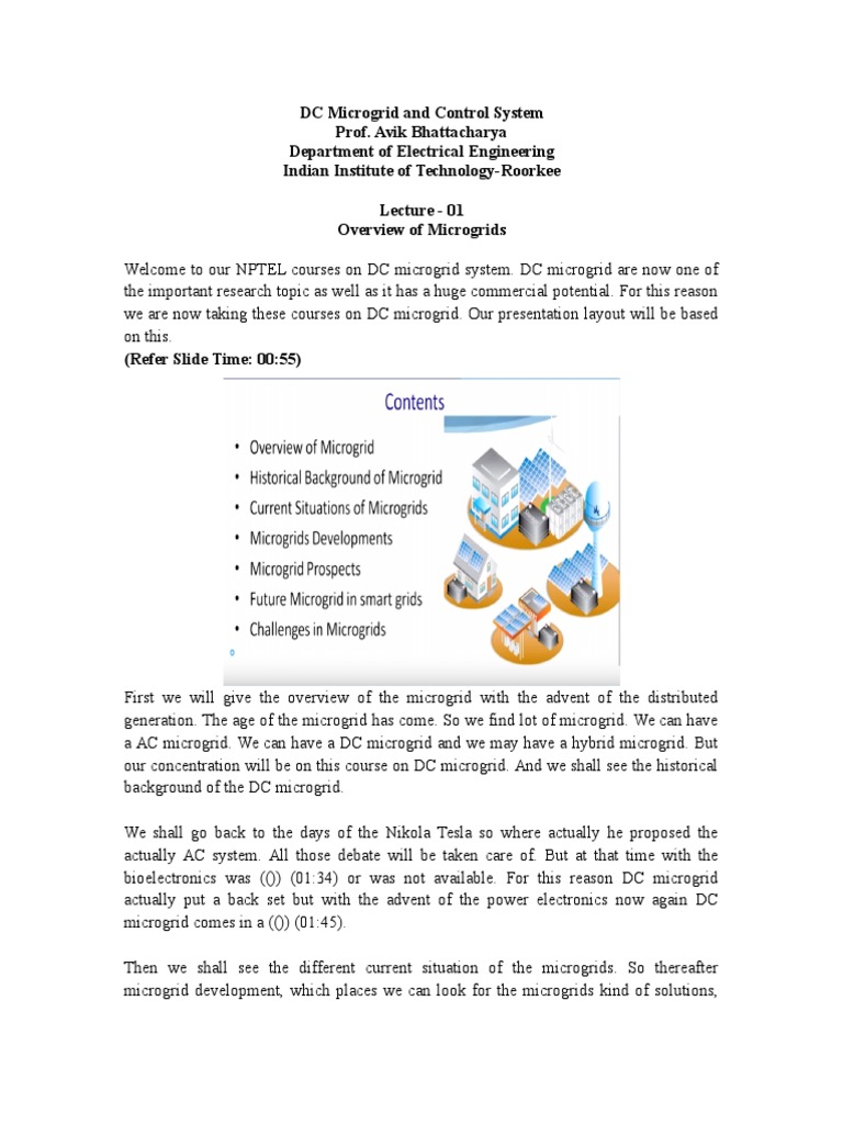 Overview of Microgrids | PDF | Distributed Generation | Electrical Grid