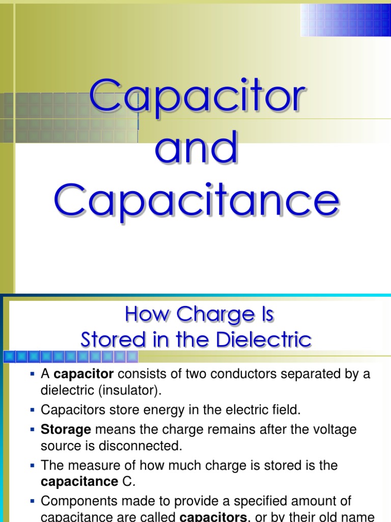 Capacitor and Capacitance | PDF | Capacitor | Dielectric
