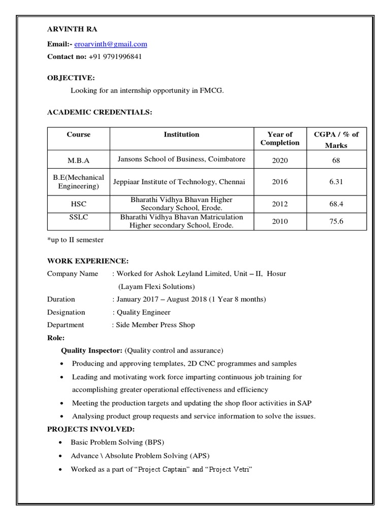 Placement Resume PDF | PDF | Business