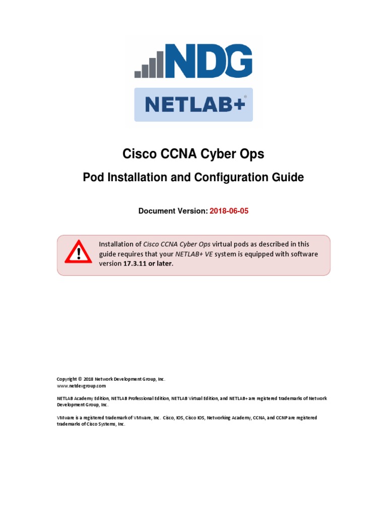 Netlab Ccna Cyber Ops Pod PDF | PDF | Cisco Certifications | Virtual Machine