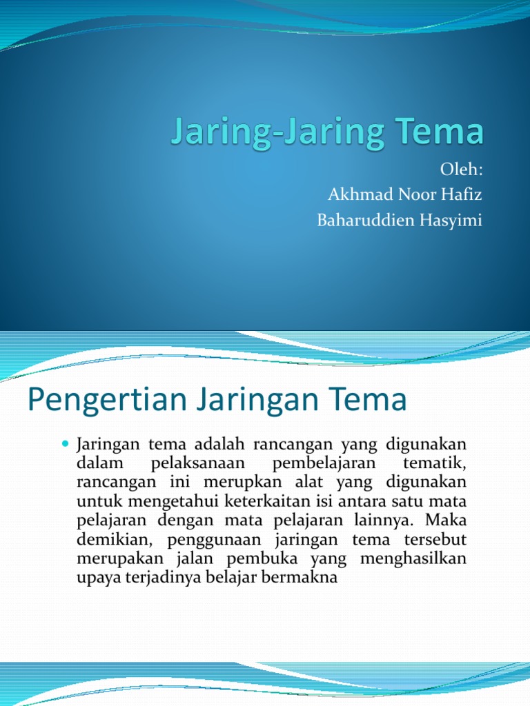 Jaring Jaring Tema | PDF