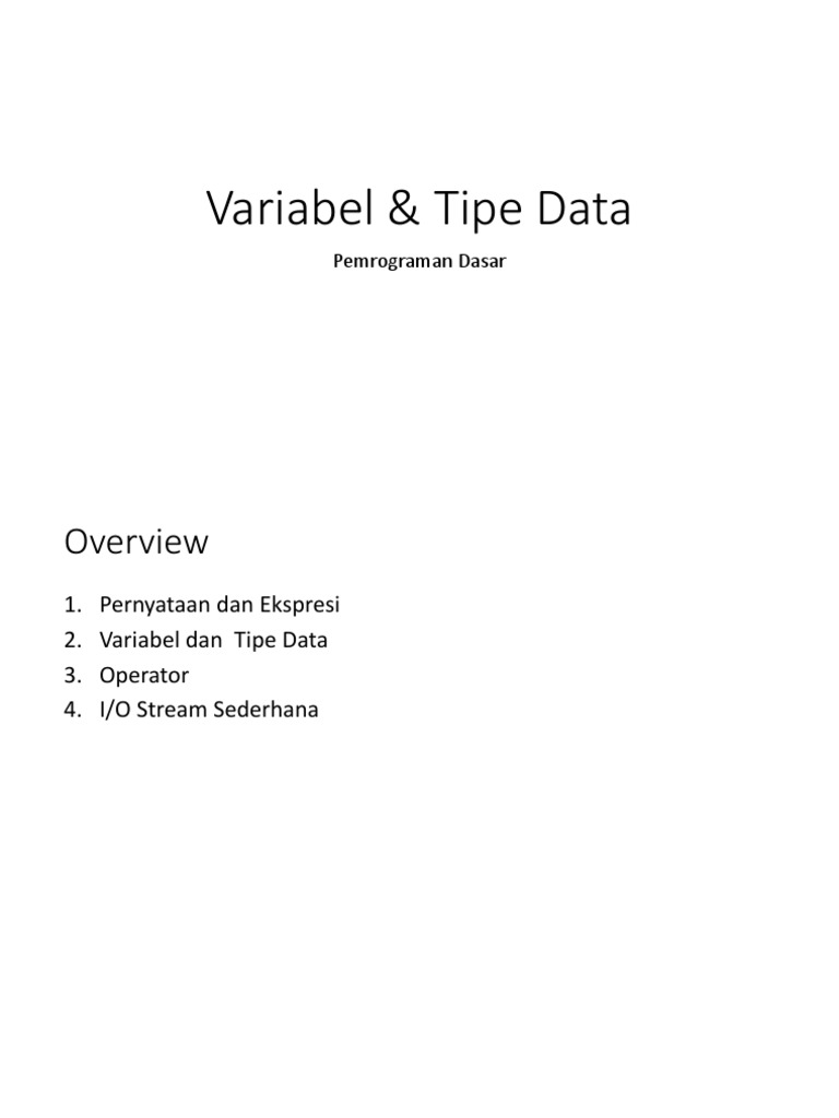 Tipe Data Java | PDF