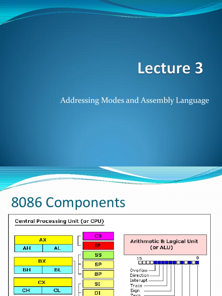 Addressing Modes And Assembly Language Pdf Assembly Language