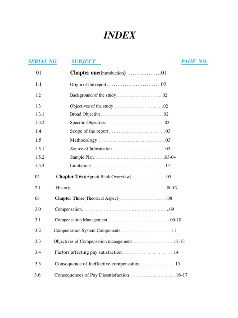 Index: Serial No. Subject Page No | PDF