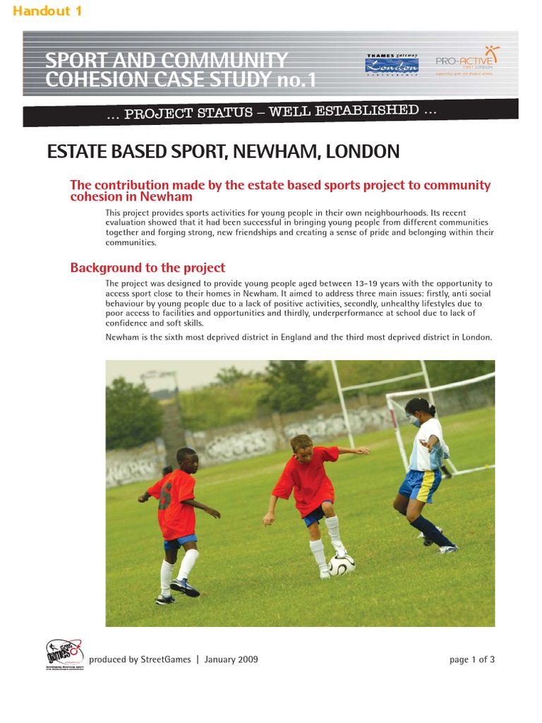 Sport and Community Cohesion Case Study No.1: Estate Based Sport ...