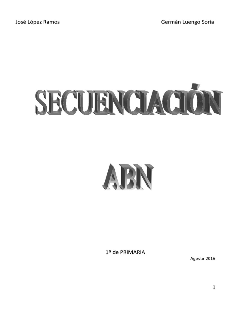 ABN 1º de PRIMARIA SECUENCIACIÓN PDF | PDF | Violencia | Agitación