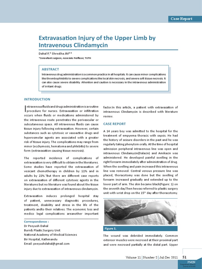 Extravasation Injury | Download Free PDF | Intravenous Therapy ...