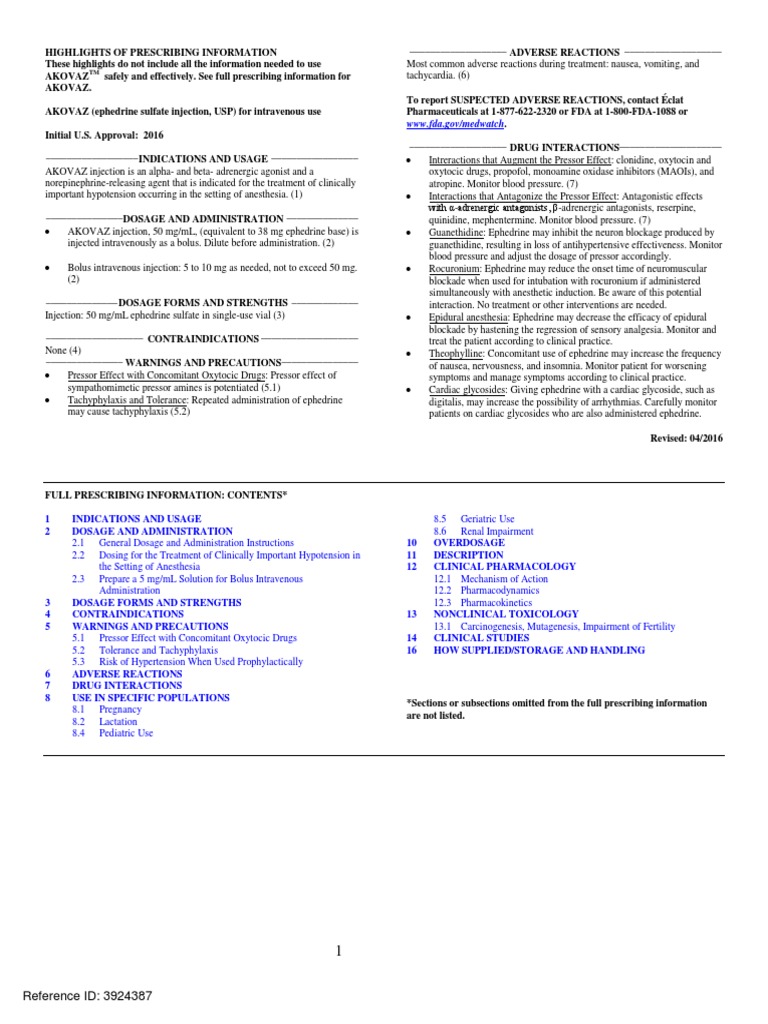 WWW - Fda.gov/medwatch: Reference ID: 3924387 | PDF | Anesthesia ...