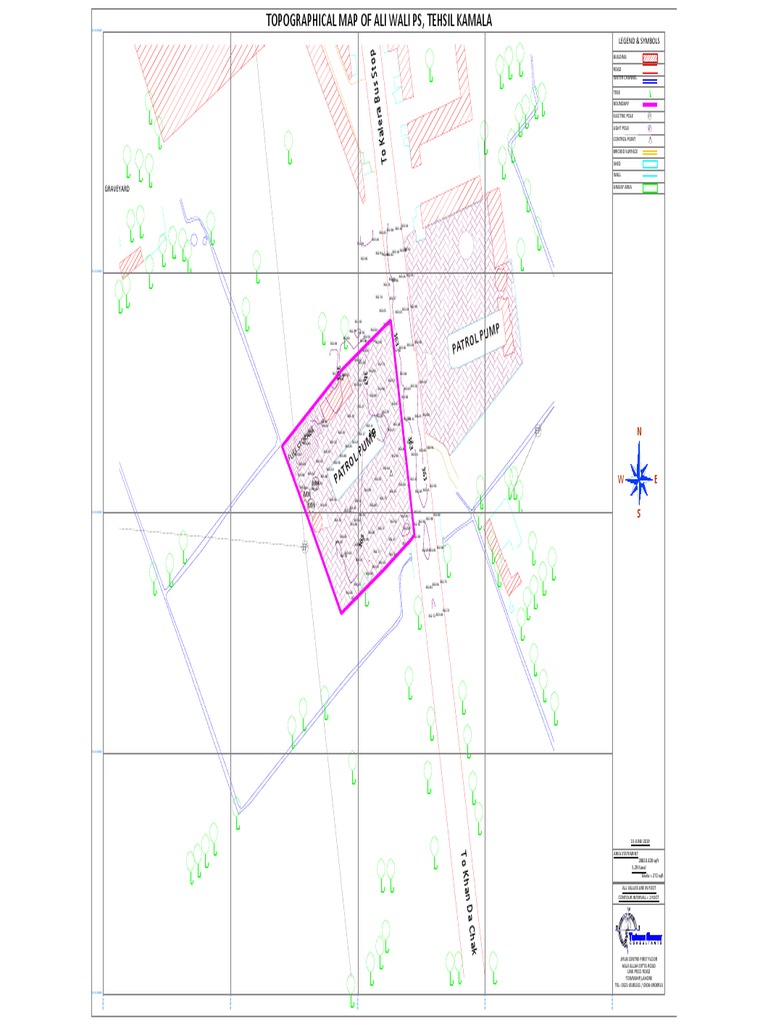 Topographical Map of Ali Wali PS, Tehsil Kamala: Patrol Pump | PDF ...