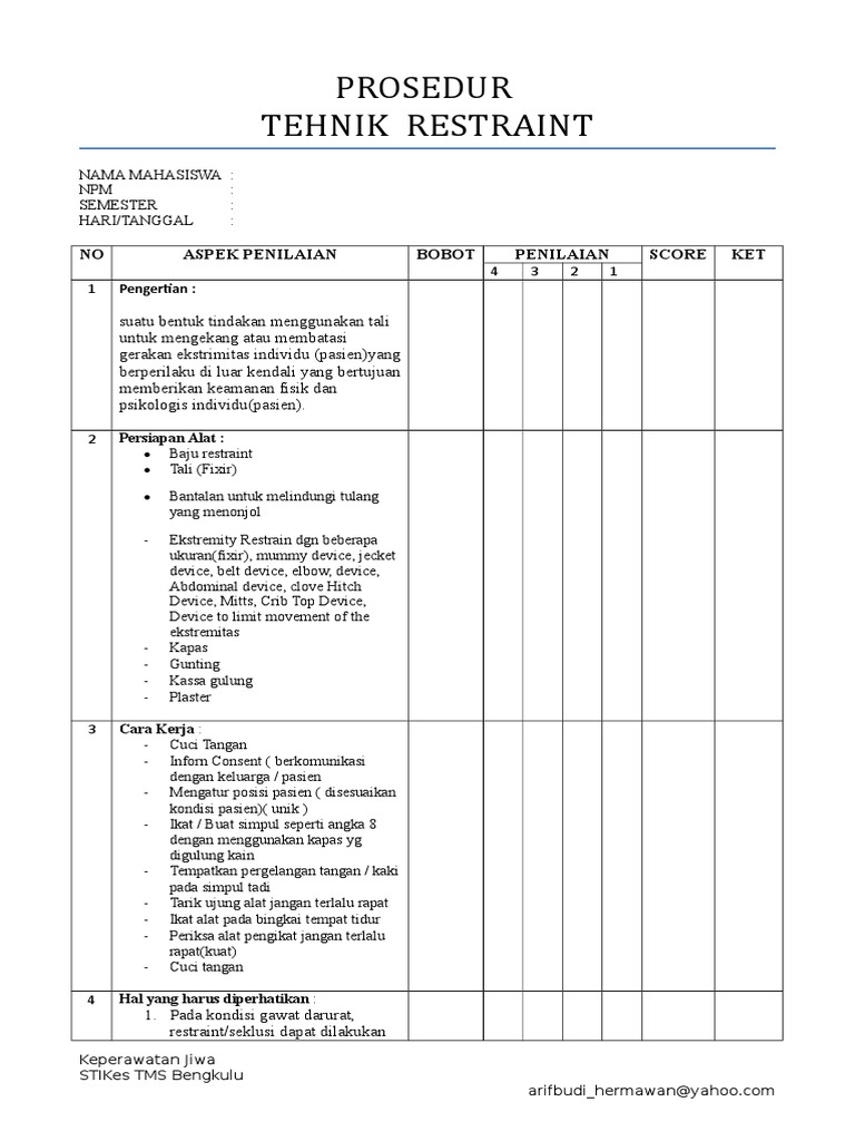 Tehnik Restrain | PDF