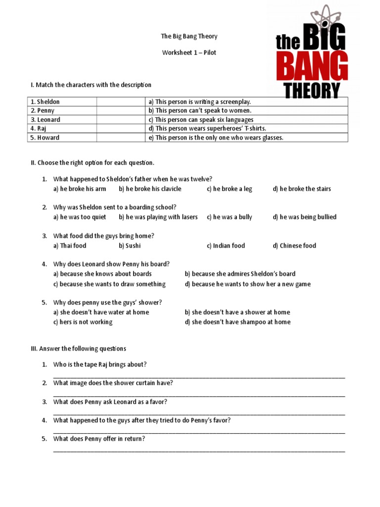 The Big Bang Theory S1e1 | PDF