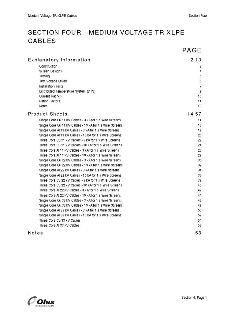 Olex HV Cable Rating | PDF | Insulator (Electricity) | Electrical ...