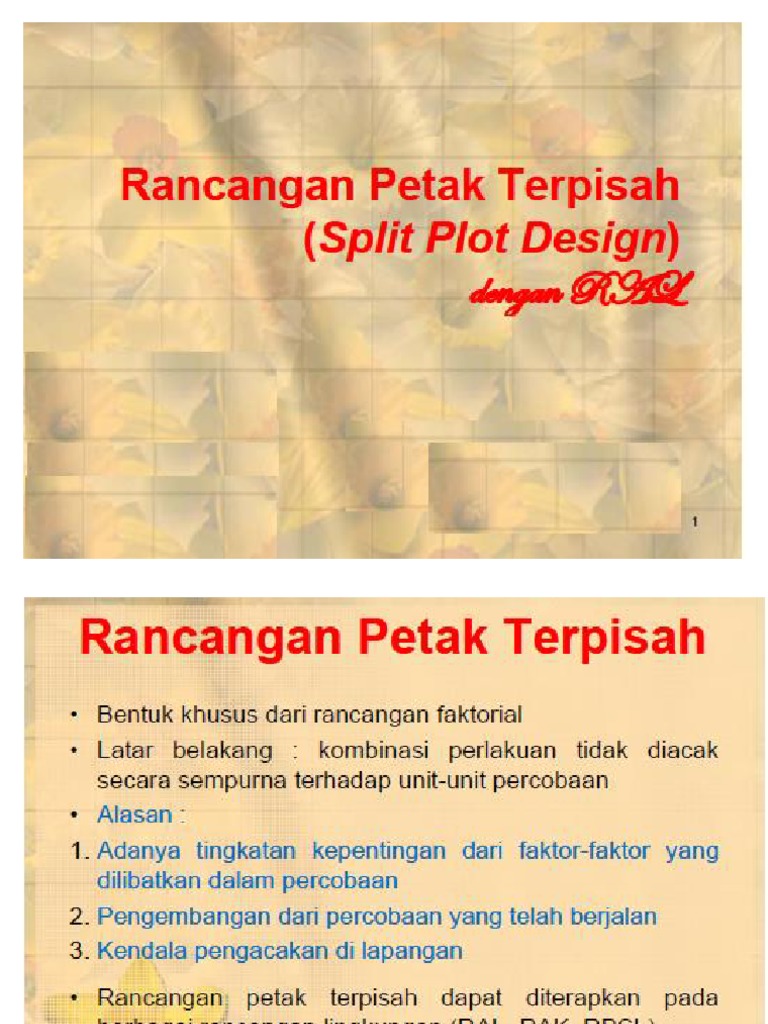 Split Plot Design | PDF