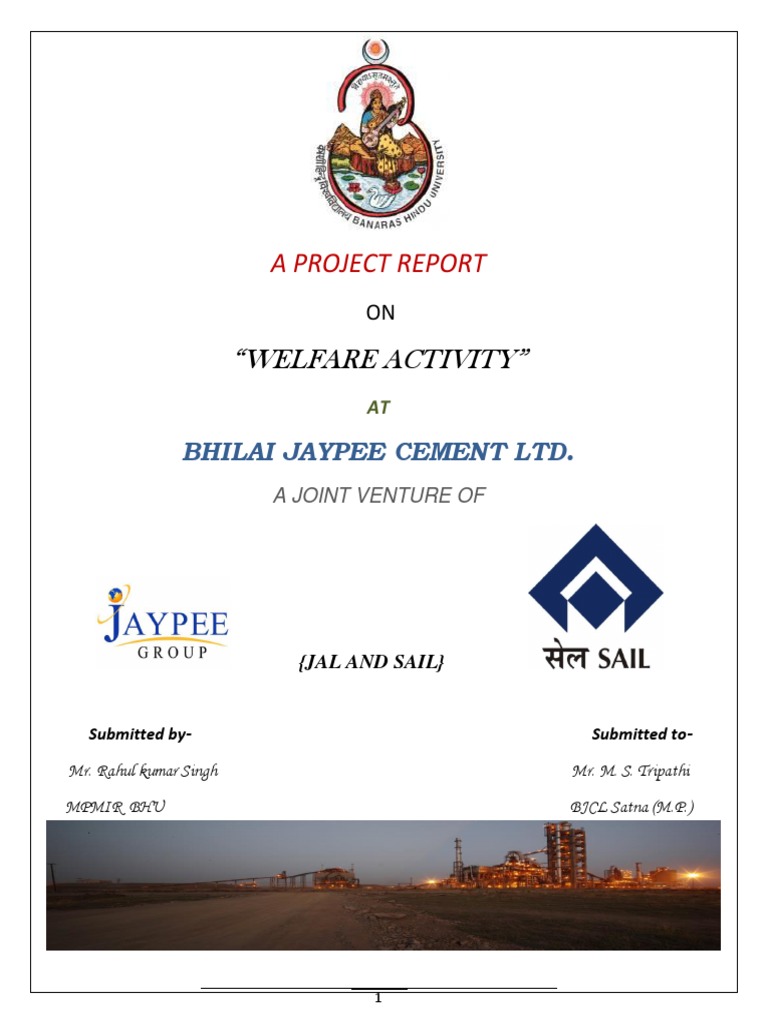 A Project Report On Welfare Activity at BJCL | PDF | Welfare State ...