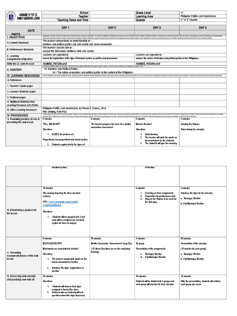 PPG Q2 Week CD - Elections and Political Parties in The Philippines ...